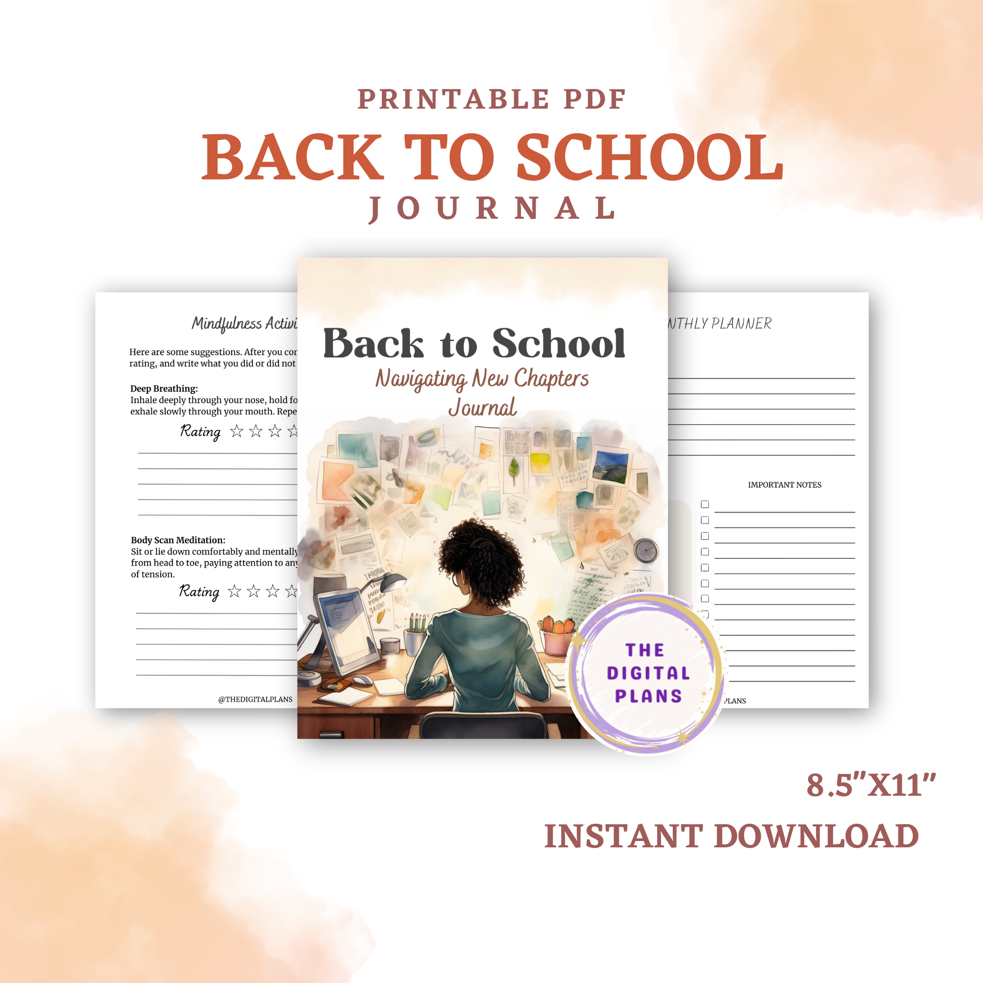 Back to School Printable Journal for Teens | Gratitude, Mood Tracker ...